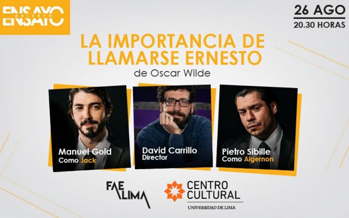 LA IMPORTANCIA DE LLAMARSE ERNESTO. | AFSDP